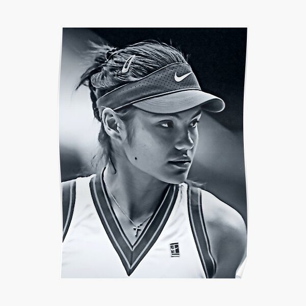 "Emma Raducanu - Black and White" Poster von Aemeth | Redbubble
