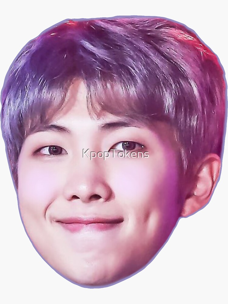 "KIM NAMJOON CUTE BTS HEAD STICKER" Sticker by KpopTokens | Redbubble