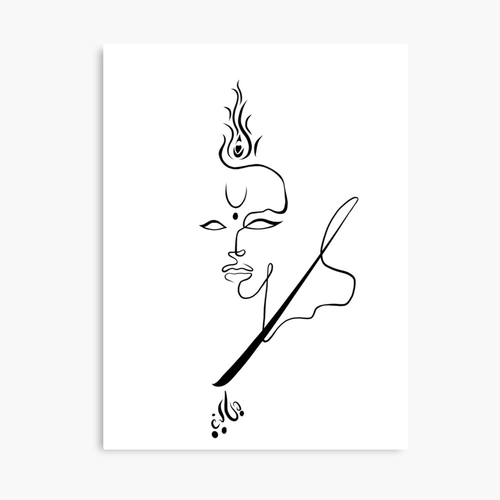 Radha Krishna Line Art Easy Radhakrishna Drawing For Beginners | Lord