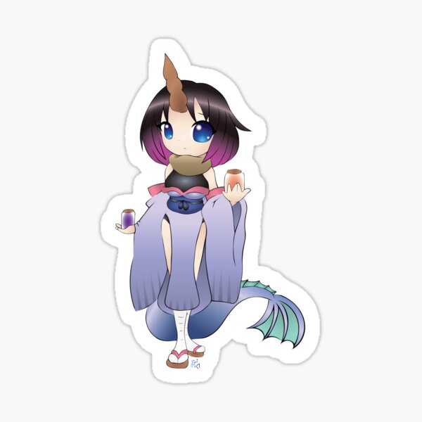 "Miss Kobayashis Dragon Maid - Elma" Sticker for Sale by chibi-neko ...