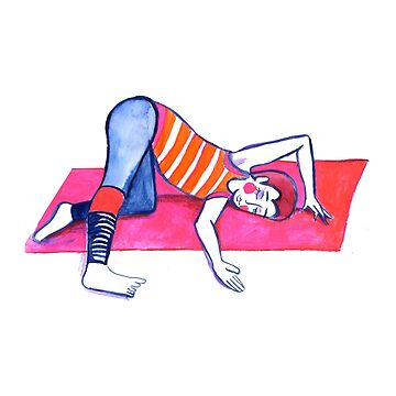 Galeriedruck mit "Rolling Panda, Yin Yoga Position" von Nina ...