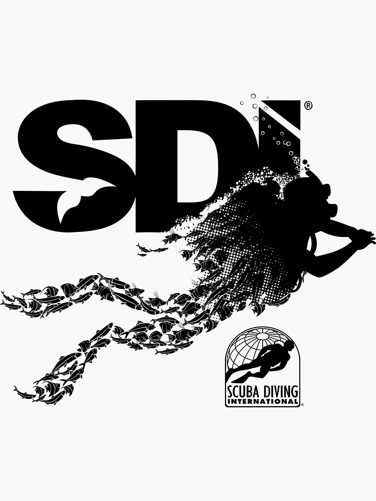 "Scuba Diving International (SDI)- Scuba Fish Diver" Sticker for Sale ...