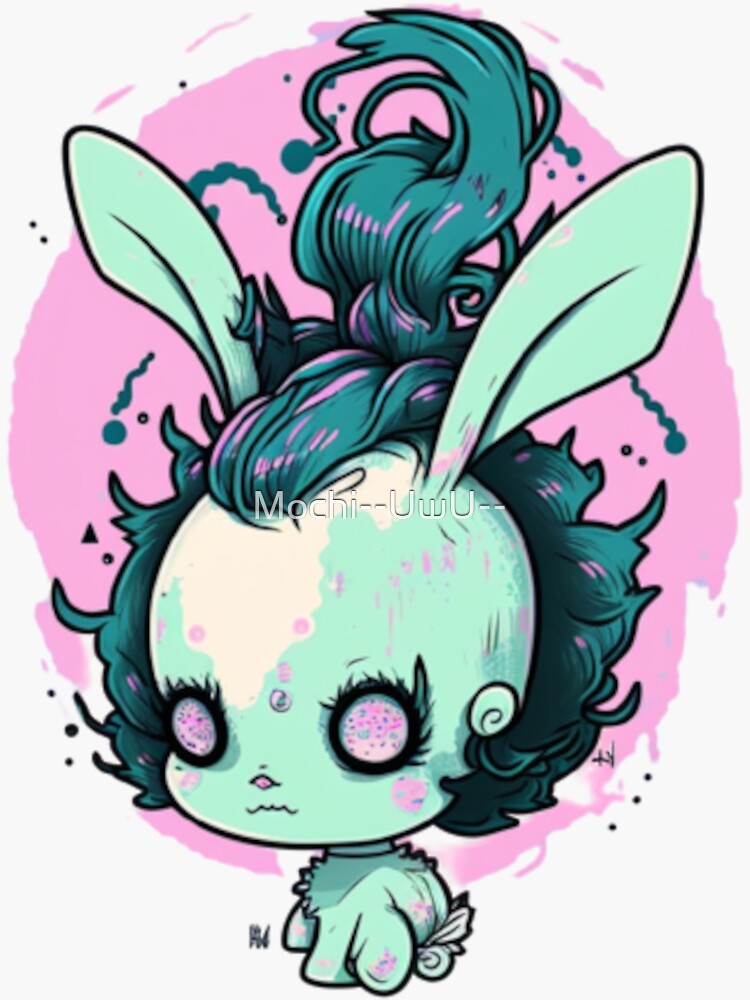 "Rainbow Rabbit Mochi-chan " Sticker for Sale by Mochi--UwU-- | Redbubble