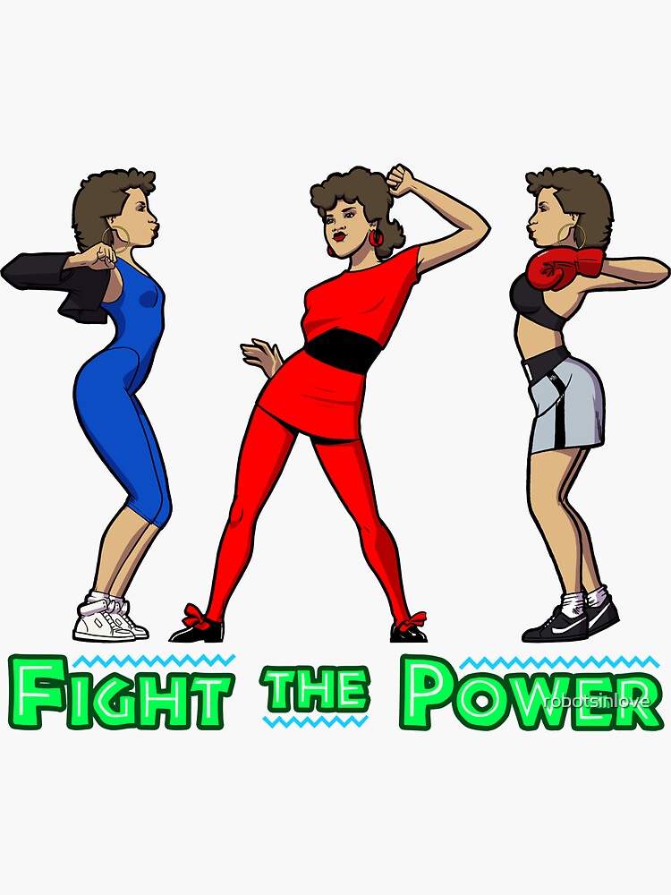 "Fight The Power" Sticker for Sale by robotsinlove | Redbubble