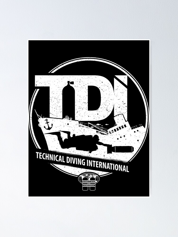 "Technical Diving International (TDI) - Wreck Diver with DPV" Poster ...