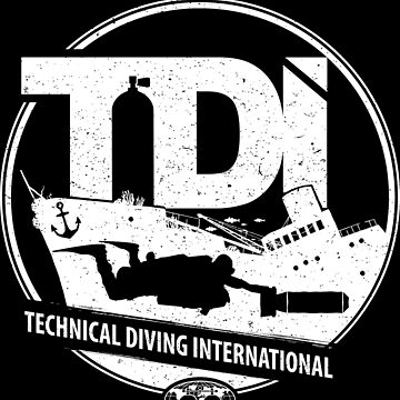 "Technical Diving International (TDI) - Wreck Diver with DPV" Sticker ...