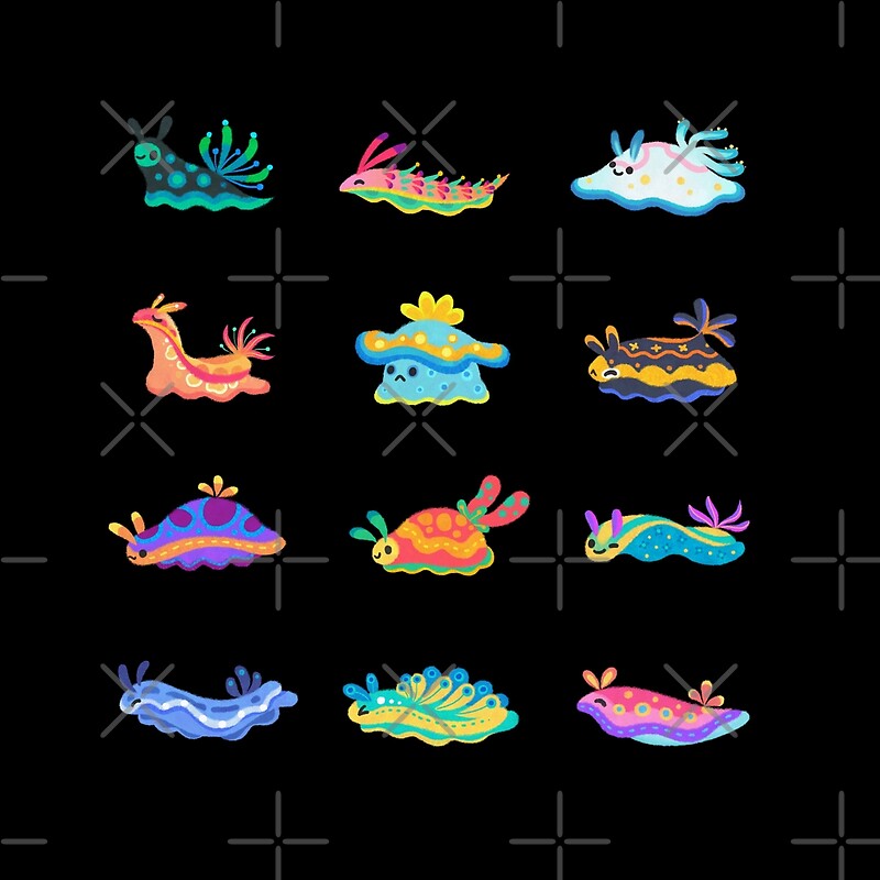 "Sea slug - black" by pikaole | Redbubble