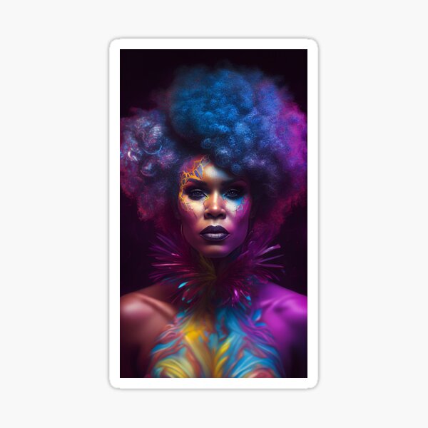 "Psychedelic Drag Queen" Sticker by PenguiQueer | Redbubble