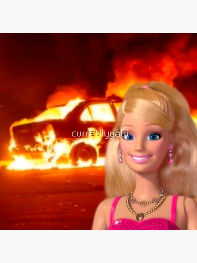 "Funny barbie meme design" Sticker for Sale by curretllyyabi | Redbubble