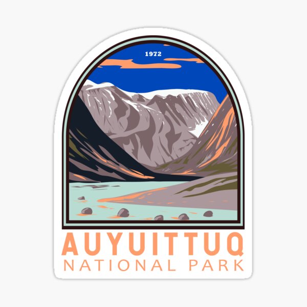 "Auyuittuq National Park Canada Vintage Emblem" Sticker for Sale by KrisSidDesigns | Redbubble