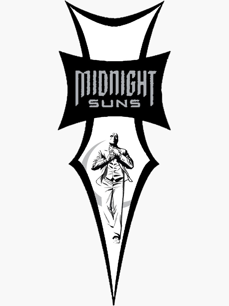 "Mr Knight Midnight Suns Logo " Sticker for Sale by AndisaDoily | Redbubble