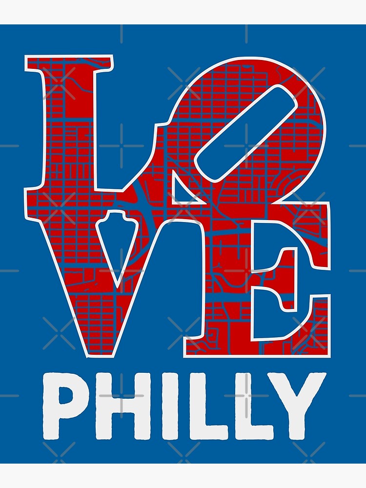 "Love Philly City Map Philadelphia 215" Poster for Sale by pixeljamz ...
