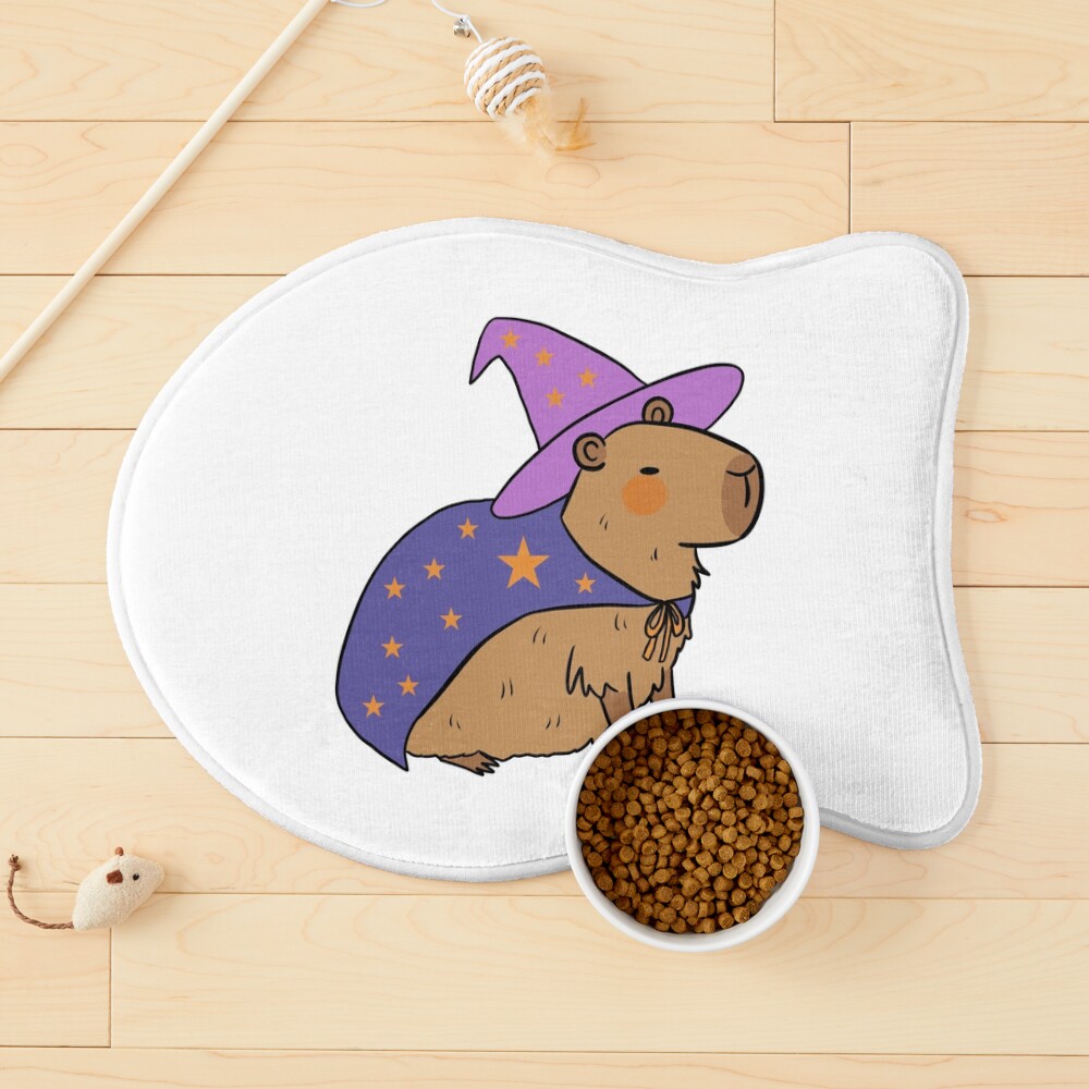 "Cute wizard capybara halloween capybara illustration " Sticker for ...