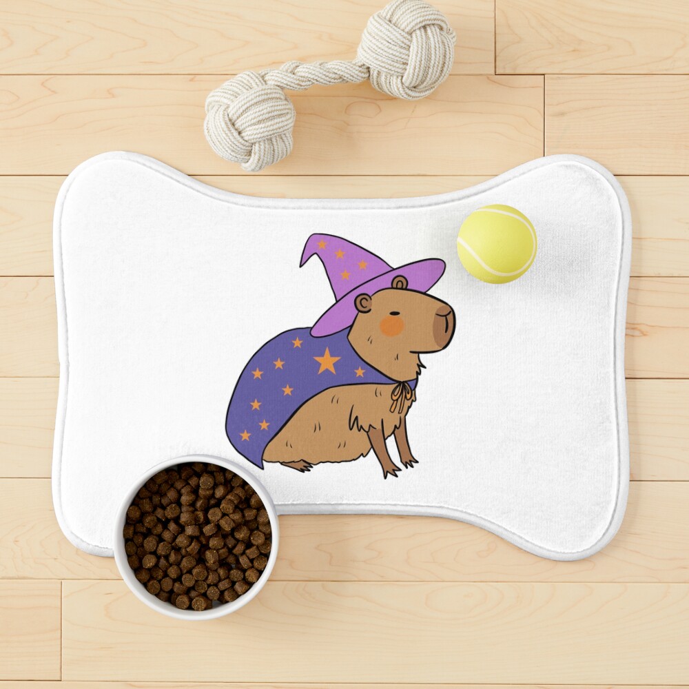 "Cute wizard capybara halloween capybara illustration " Sticker for ...