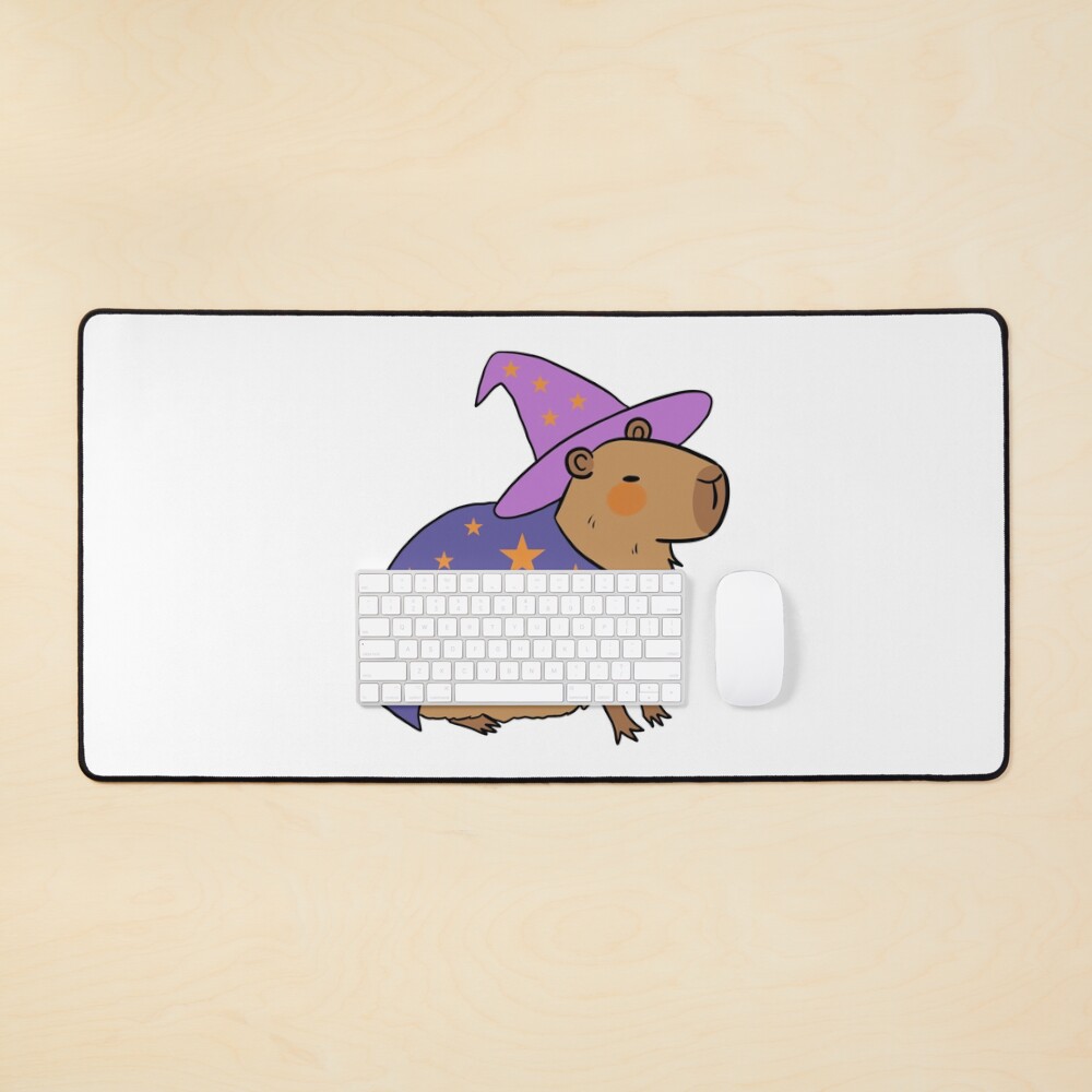 "Cute wizard capybara halloween capybara illustration " Sticker for ...