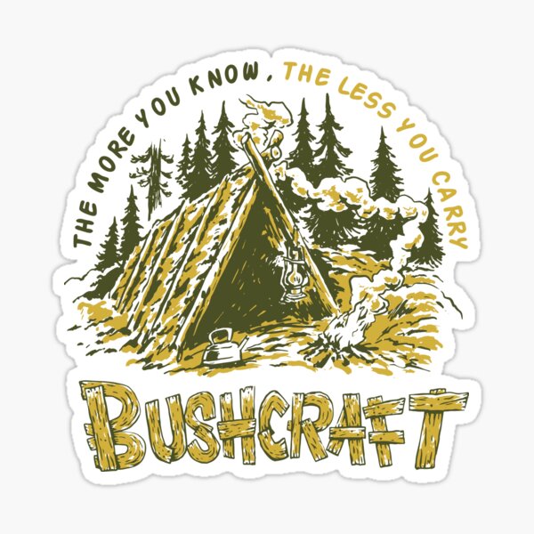 "Bushcraft | Camping | Hiking Retro" Sticker for Sale by KrisSidDesigns ...