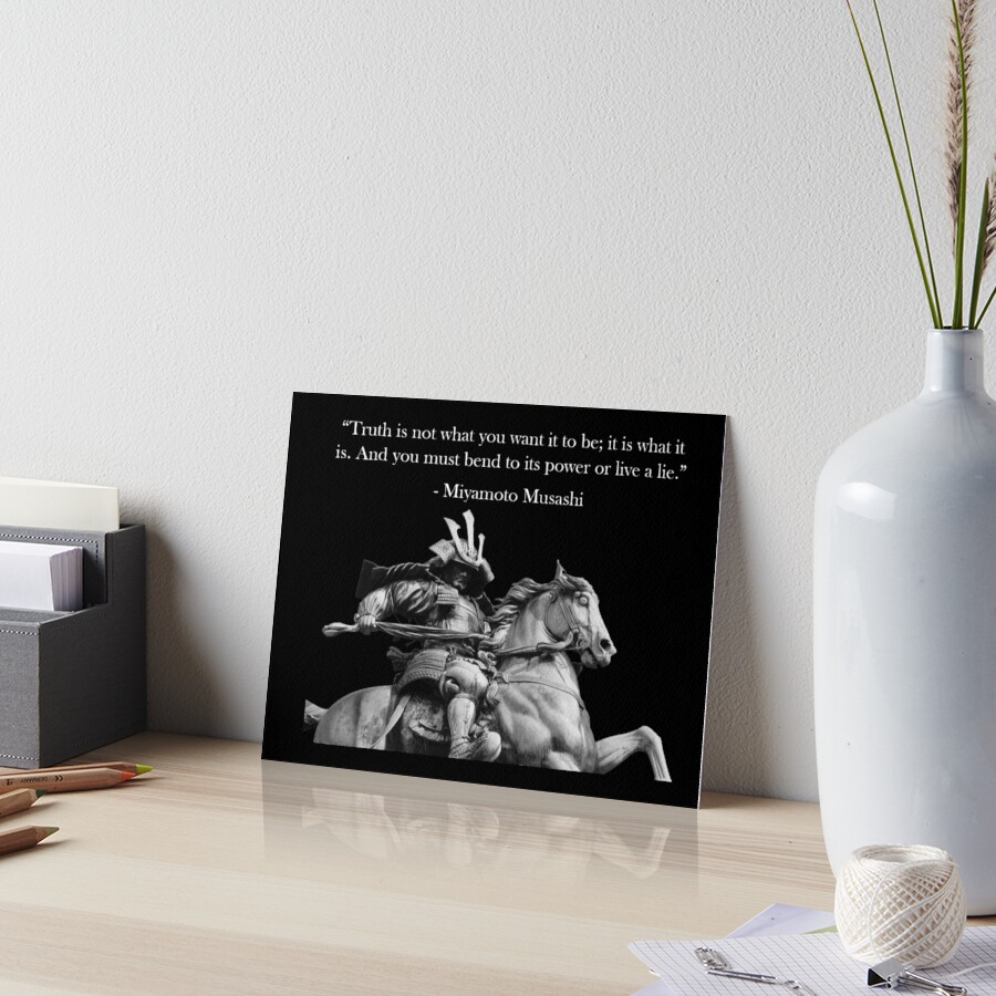"Miyamoto Musashi Quote - Truth" Poster for Sale by Reed-Inc | Redbubble