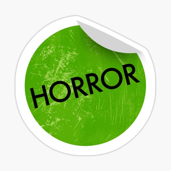 "horror sticker" Sticker for Sale by VhsNeverDie | Redbubble