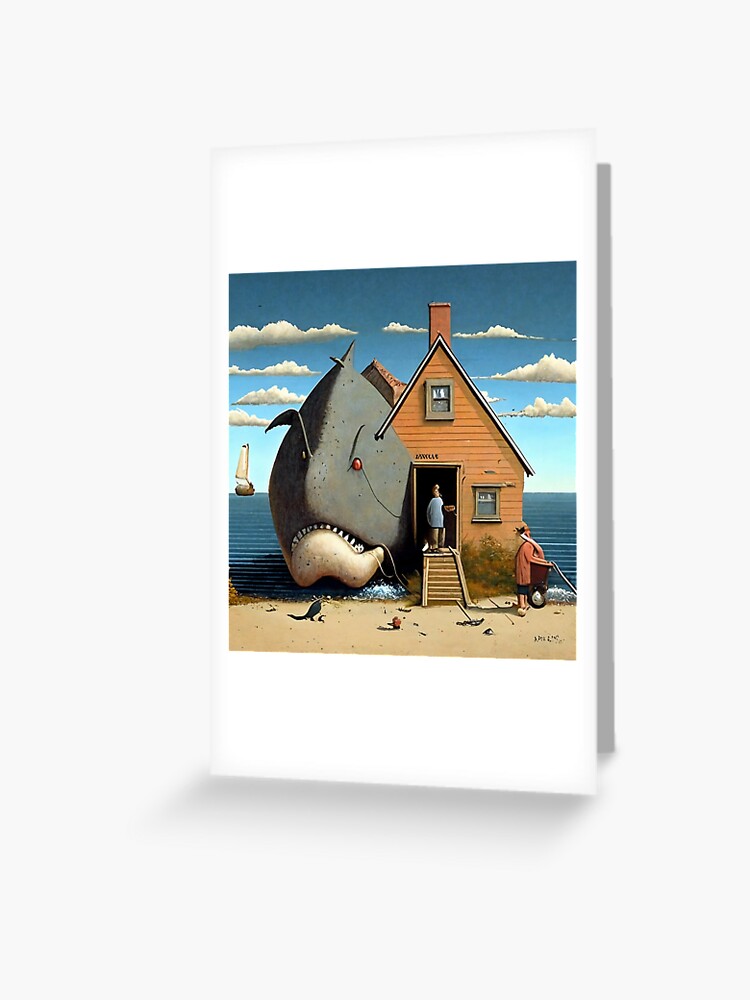 "Fish house inspired by Gary Larson" Greeting Card for Sale by ...
