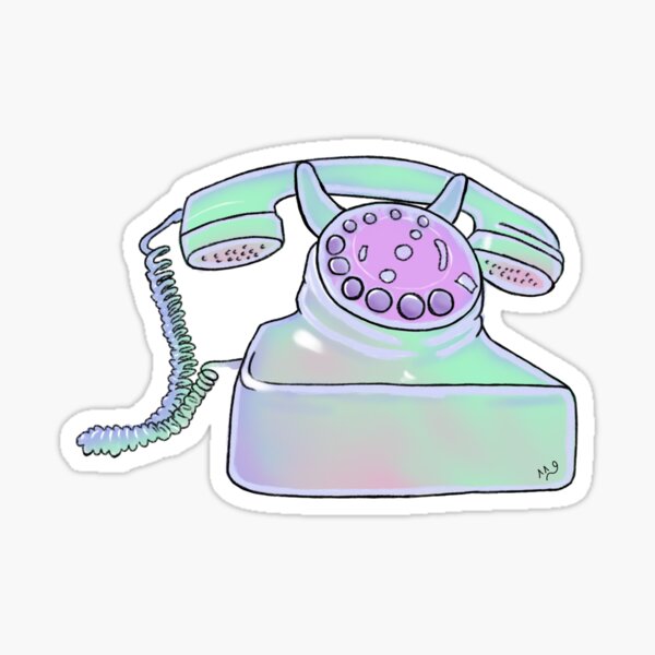 "vintage telephone" Sticker by mixxamatis | Redbubble