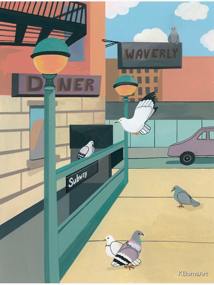 "New York City Subway" Sticker for Sale by KBurnsArt | Redbubble