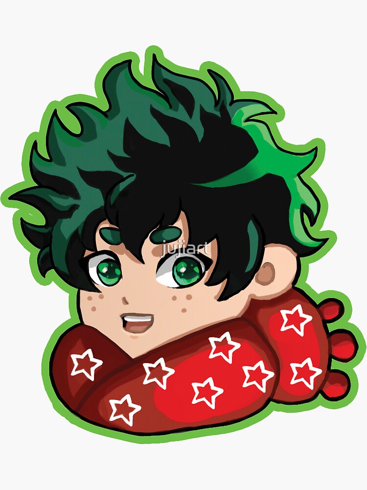 "Deku Winter Sticker" Sticker by jujiart | Redbubble