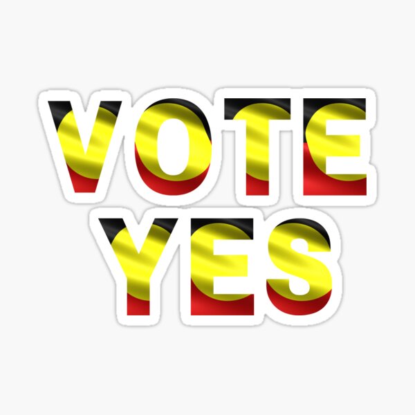 "Vote yes to voice to parliament and support Uluru Statement " Sticker ...