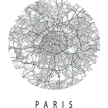 "Paris City Map of France - Circle" Poster for Sale by deMAP | Redbubble