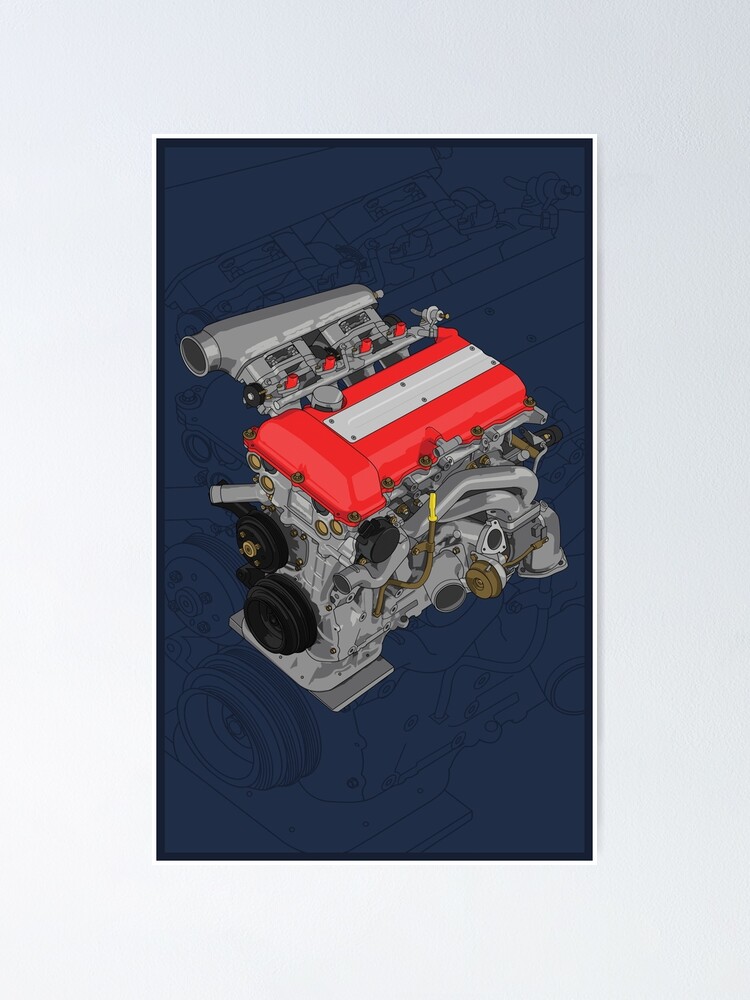"SR20 Engine" Poster for Sale by ArtyMotive | Redbubble