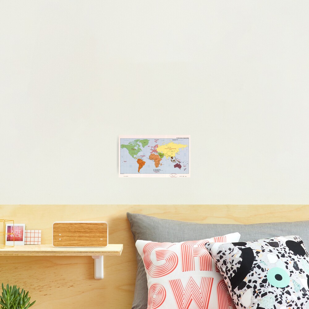 "World Political Regional Map (1985)" Photographic Print for Sale by ...