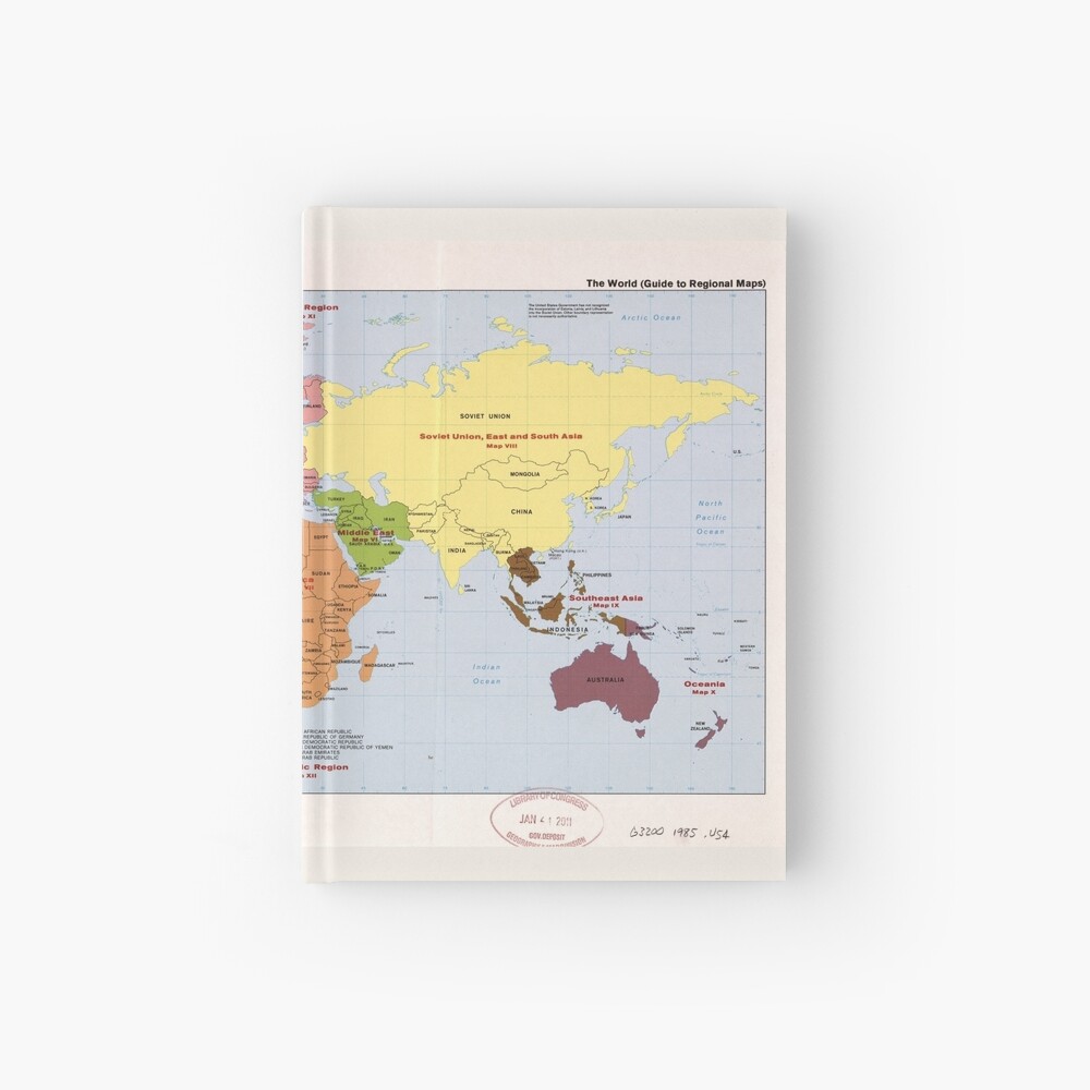 "World Political Regional Map (1985)" Hardcover Journal for Sale by ...