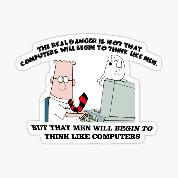 "Dilbert The real danger" Sticker by Reddoma | Redbubble