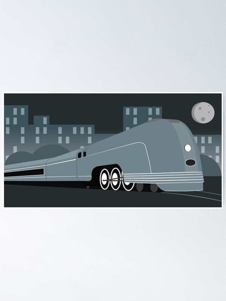 "Streamliner Train At Night" Poster for Sale by AmtrakGuy365 | Redbubble