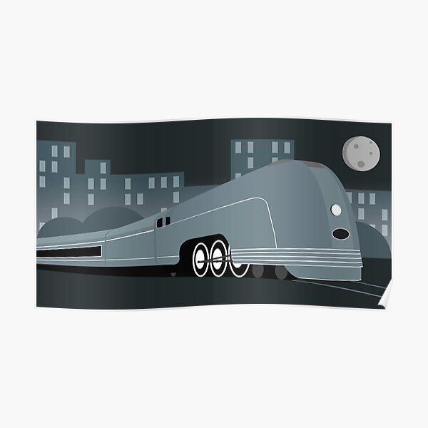 "Streamliner Train At Night" Poster for Sale by AmtrakGuy365 | Redbubble