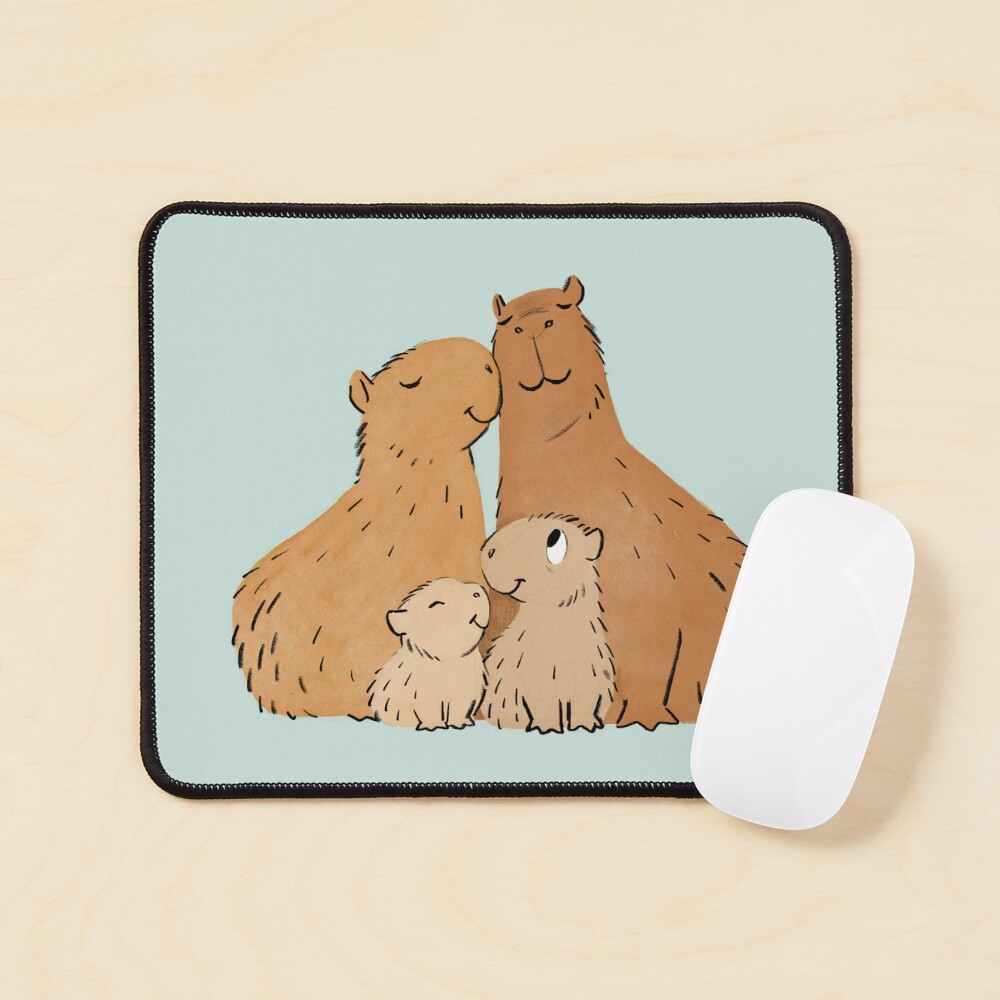 "Capybara family" Sticker for Sale by HenriekeG | Redbubble