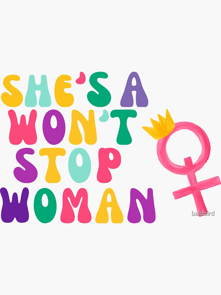 "WONDER WOMAN" Sticker for Sale by baldbird | Redbubble