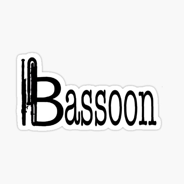 "Bassoon Decal" Sticker for Sale by Natnarratives | Redbubble