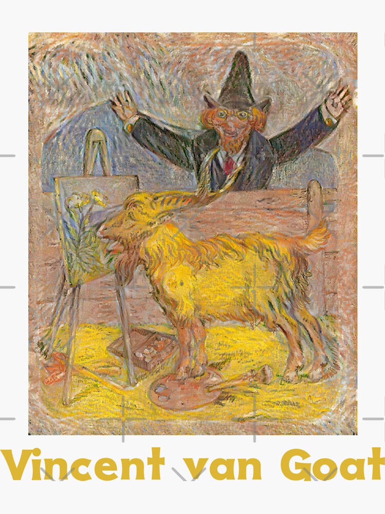 "Vincent van Goat" Sticker for Sale by Castle-Kojin | Redbubble