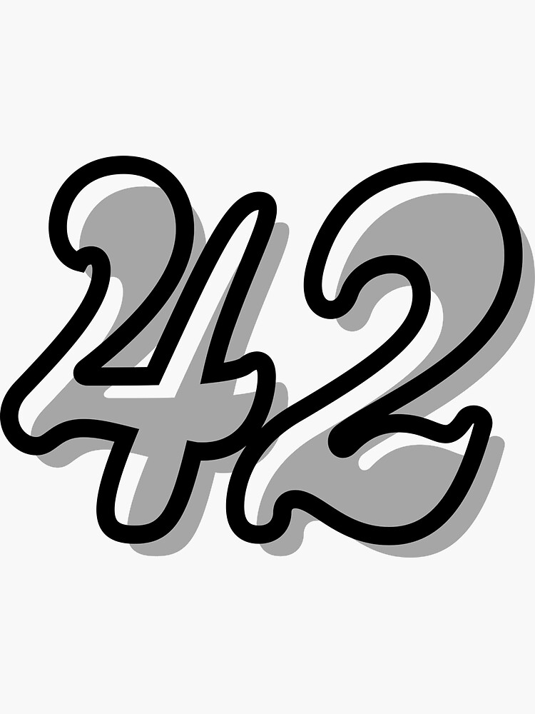 "Number 42" Sticker for Sale by mankindvm | Redbubble