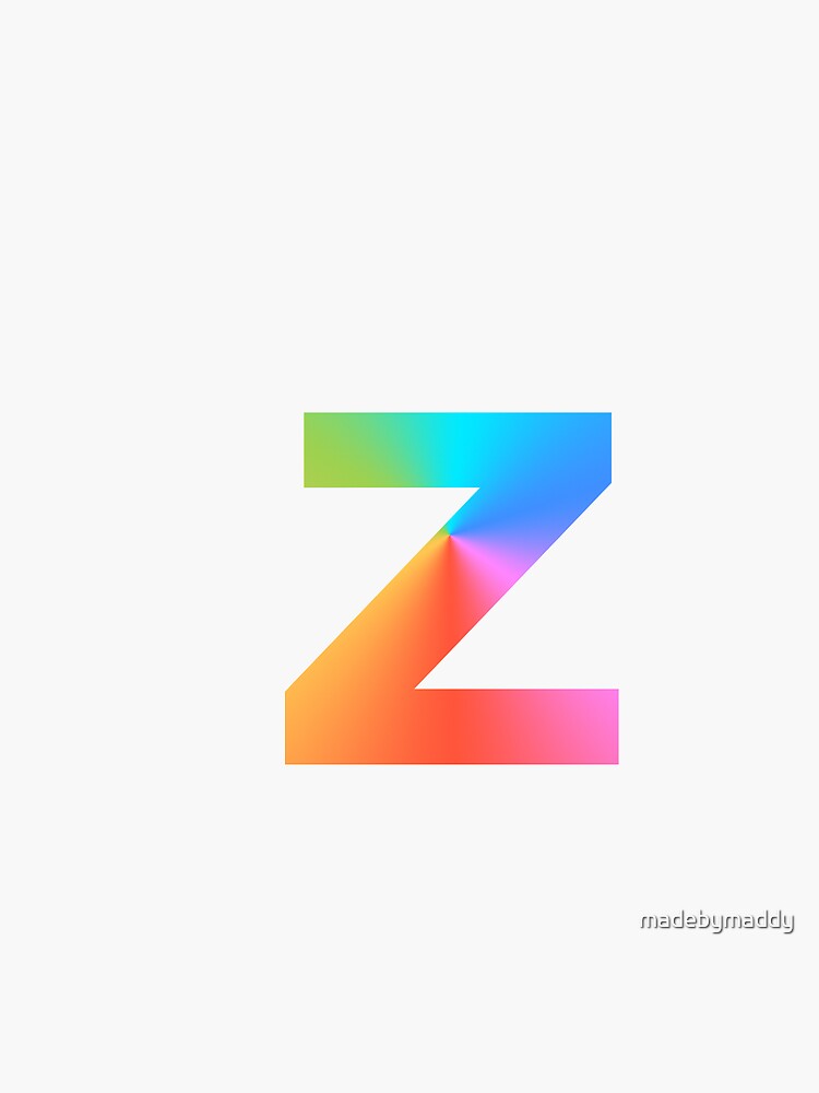 "Rainbow Z" Sticker by madebymaddy | Redbubble