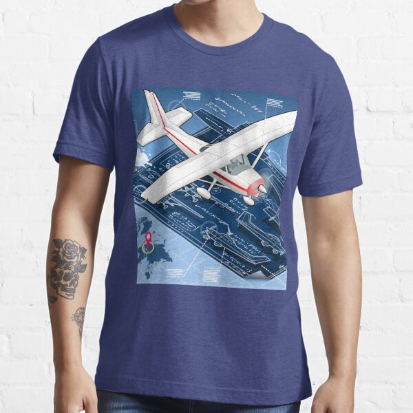 "Airplane Blue Print" T-shirt for Sale by aurielaki | Redbubble ...