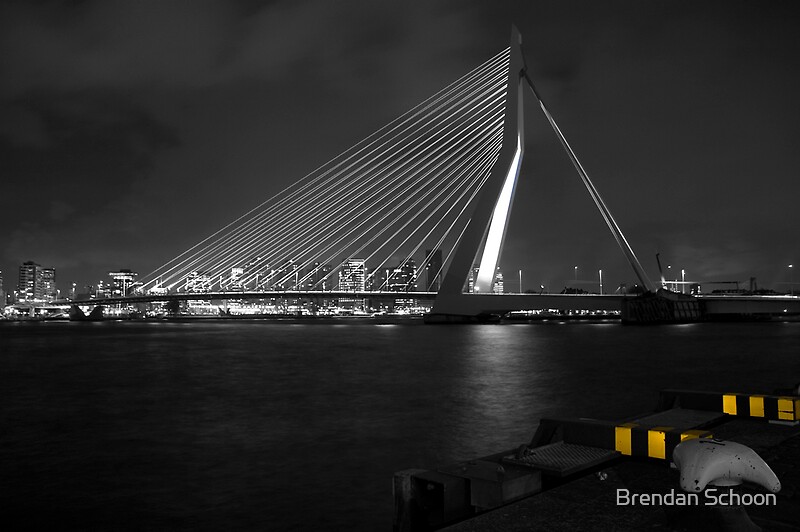 "Erasmus Bridge" by Brendan Schoon | Redbubble