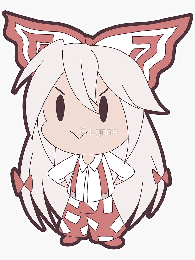 "Tiny Mokou" Sticker for Sale by G Lynne | Redbubble
