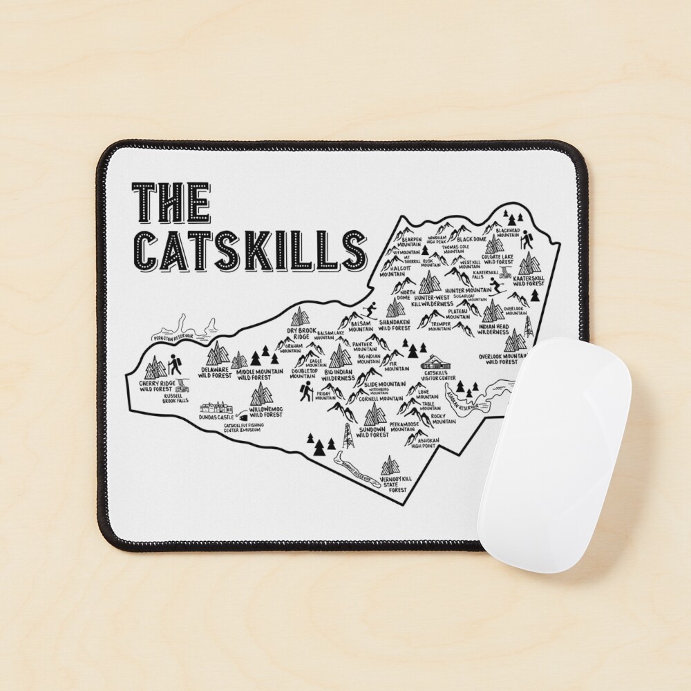 "The Catskills Map Art" Poster for Sale by fiberandgloss | Redbubble