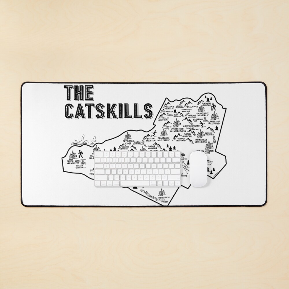 "The Catskills Map Art" Poster for Sale by fiberandgloss | Redbubble
