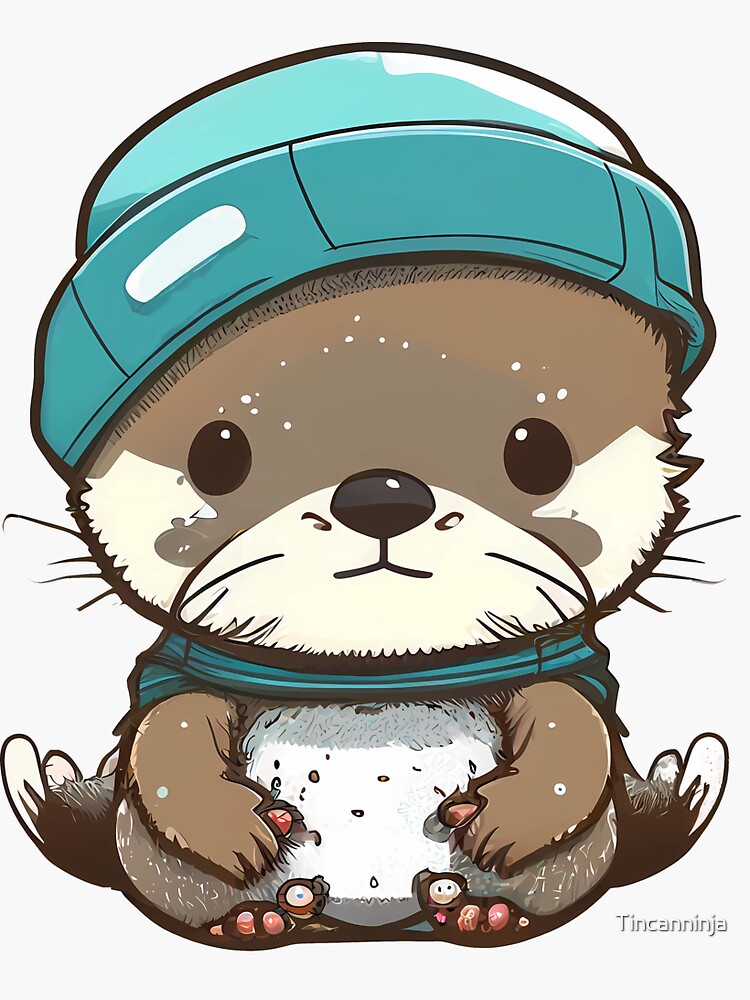 "Otterly Amazing - Otter Sticker" Sticker for Sale by Tincanninja ...