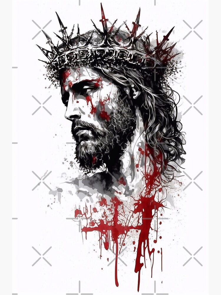 "JESUS wearing a crown " Art Print for Sale by gaviani | Redbubble