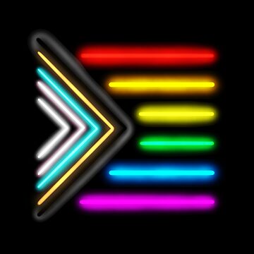"Minimalist Neon Progressive Pride Flag" Sticker for Sale by O1RSH ...