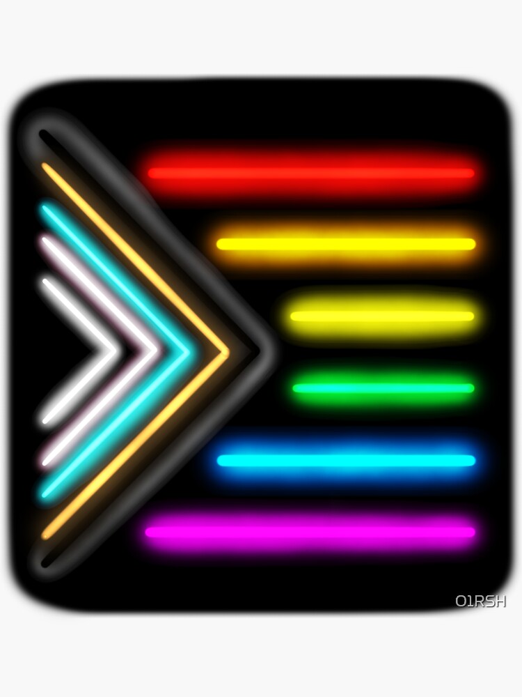 "Minimalist Neon Progressive Pride Flag" Sticker for Sale by O1RSH ...