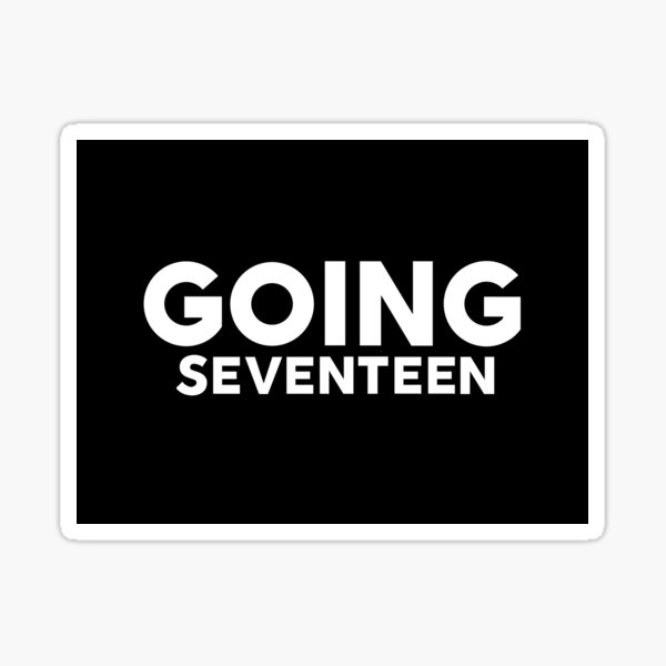 "Going Seventeen Logo (Black Version)" Sticker for Sale by ghlee ...